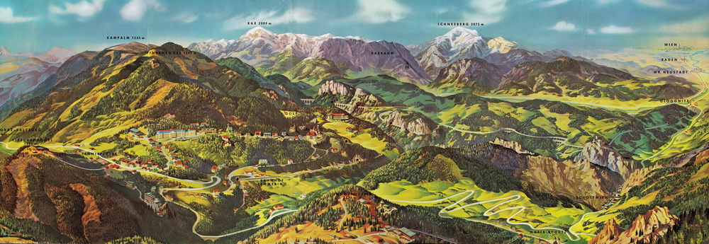 Berge und Pässe der Alpen